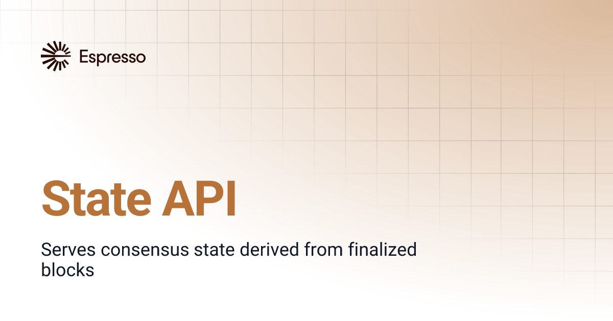 State API | Espresso