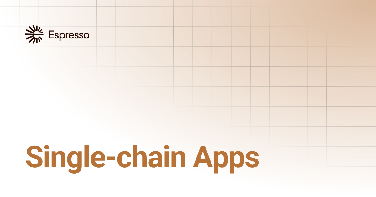 Single-chain Apps | Espresso